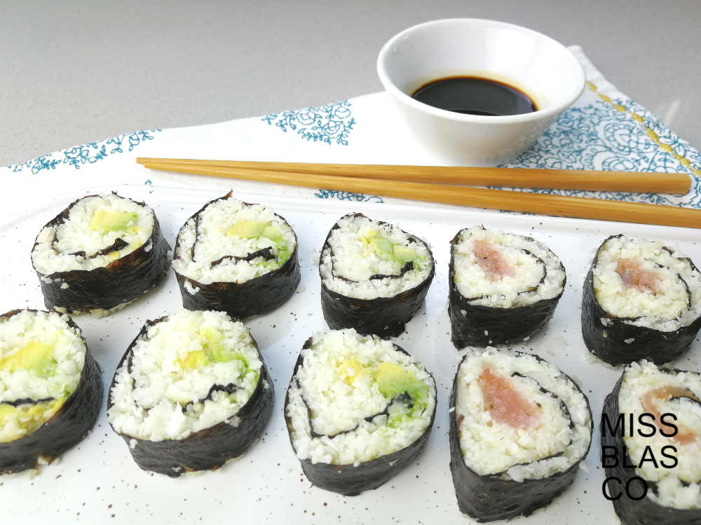 MAKIS CON ARROZ DE COLIFLOR - RECETA - MISS BLASCO